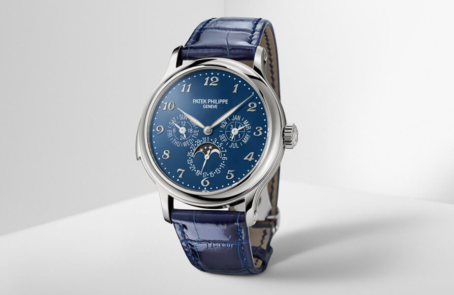 百達翡麗5374三問萬年曆2021年改換白金殼搭藍色琺瑯 - 世界腕錶 World Wrist Watch
