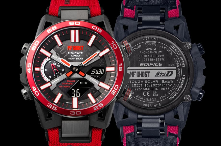 卡西歐EDIFICE以經典賽車動漫《頭文字D》和《MF GHOST》為靈感打造聯名新作 - 世界腕錶 World Wrist Watch