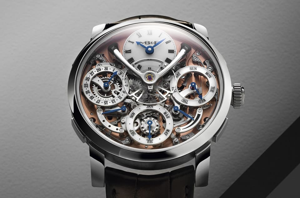 MB&F第一次以不鏽鋼材質打造Legacy Machine萬年曆 鮭魚面新色好感度再加分 - 世界腕錶 World Wrist Watch