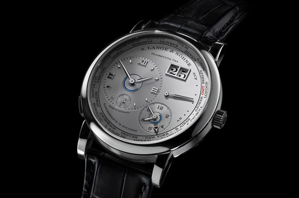 朗格Lange 1 Time Zone两地时间手表新增专卖店限定铂金银灰面 - 世界腕表 World Wrist Watch