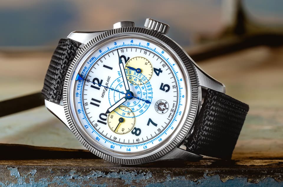 萬寶龍1858 Minerva單按把計時碼錶出現「藍箭頭」版本 設計淵源和知名鐘錶社群有關 - 世界腕錶 World Wrist Watch